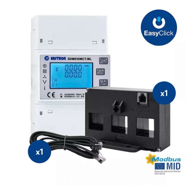 Eastron SDM630MCT-1L MID Easy Click Meter - Meter Market