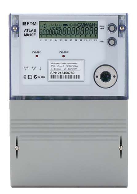 EDMI Mk10E Three Phase CT/WC MID COP Approved Smart Meter c/w Module ...