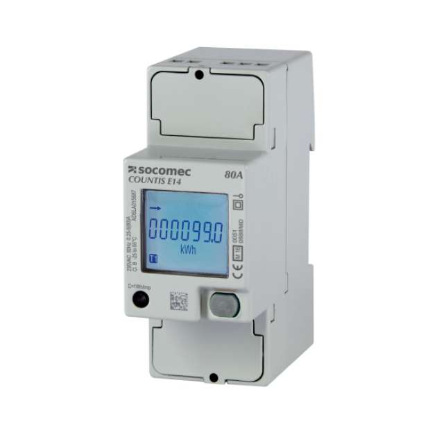 Socomec COUNTIS E16 80A Direct Connected Single Phase Dual-Tariff MID ...