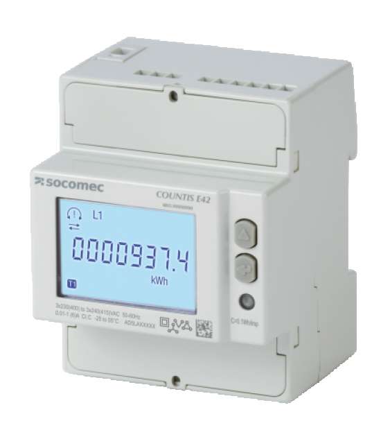 Socomec COUNTIS E42 3 Phase Dual Tariff MID Energy Meter 5A CT ...