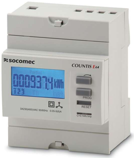 Socomec COUNTIS E44 3 Phase Dual Tariff MID Energy Meter 5A CT ...