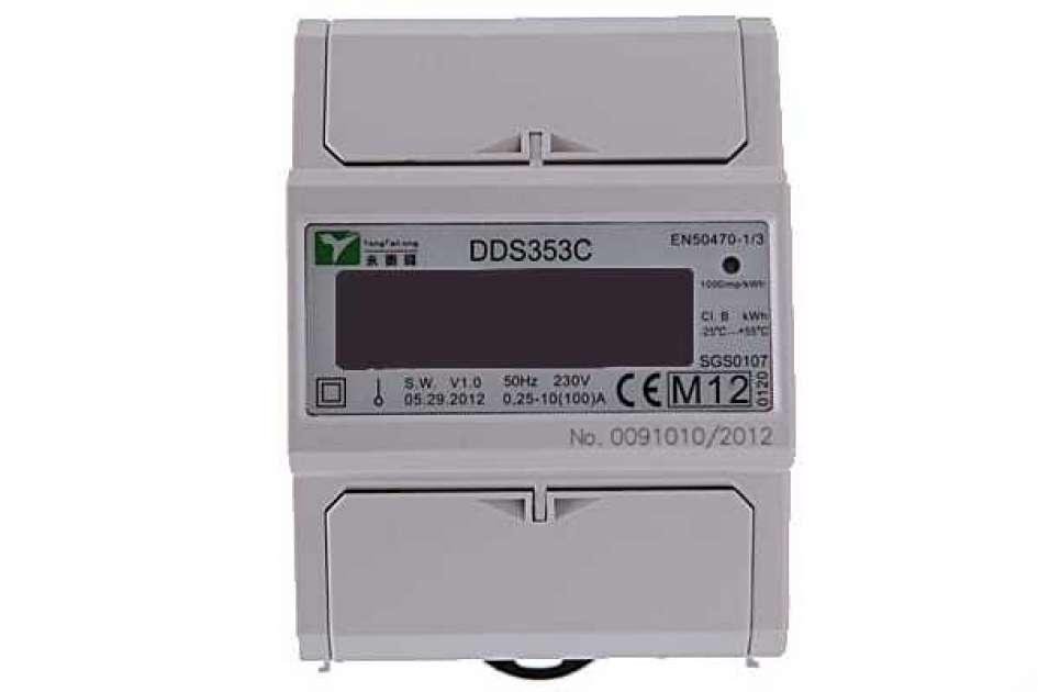 DDS353C MID Certified 100A kWh Meter with Pulse Output - Meter Market